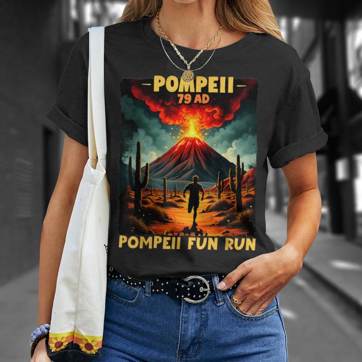 Geography Volcanologist Vintage Pompeii Fun Run Volcanology T-Shirt ...