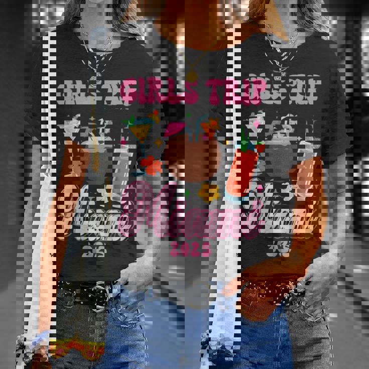 Girls Trip Miami 2025 Tropical Beach Vacation Coconut Squad T-Shirt ...