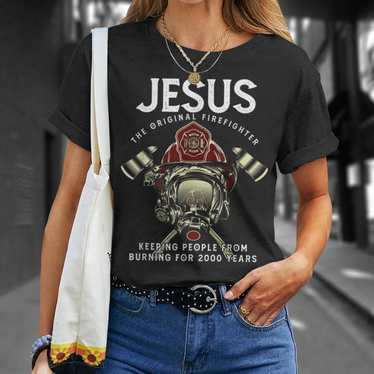 Jesus Firefighter Fire Department Fireman Firetruck Rescue T-Shirt ...