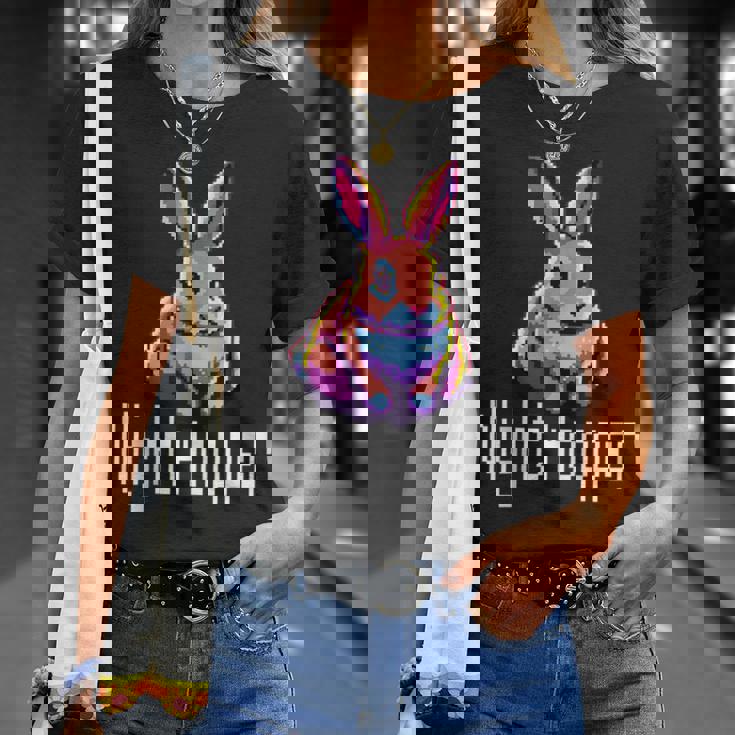 Kawaii Rabbit Hare Night Hooper Night Bunny 8-Bit Pixel Art Tank Top T ...