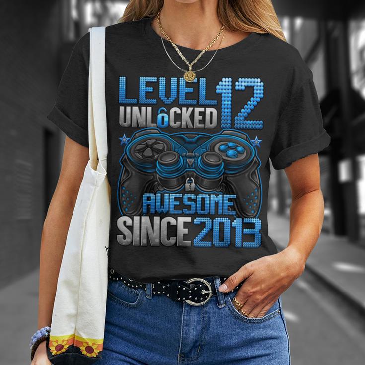 Level 12 Unlocked 12 Year Old Boys 12Th Birthday Boy T-Shirt - Monsterry