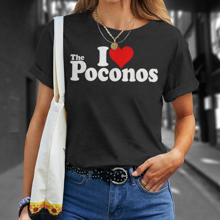 I LOVE HEART THE POCONOS POCONO MOUNTAINS PENNSYLVANIA T-Shirt - Monsterry
