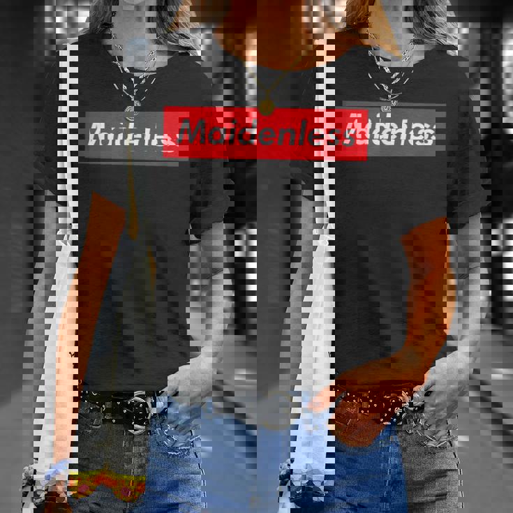 Maidenless Viral Meme Joke Gaming Gamer Urban Slang T-Shirt - Monsterry