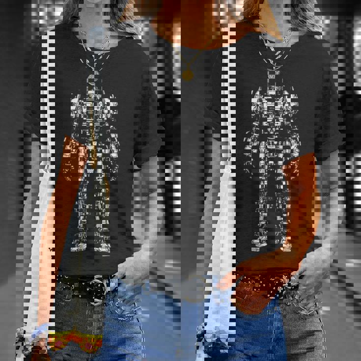 Mech Robot Sci-Fi Design Sketch Future Mech Robot Tech T-Shirt - Monsterry