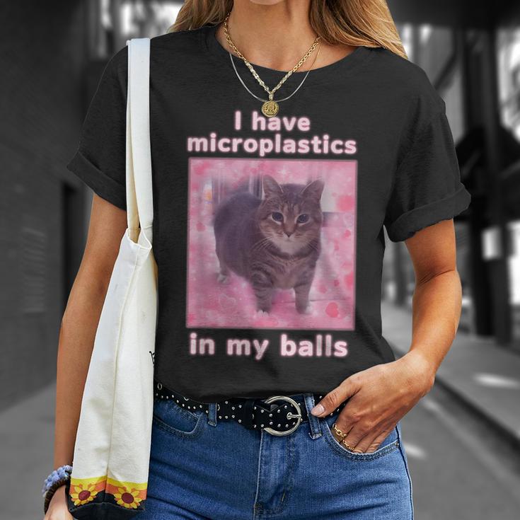 I Have Microplastics In My Balls Cat Meme Dank Meme T-Shirt - Monsterry