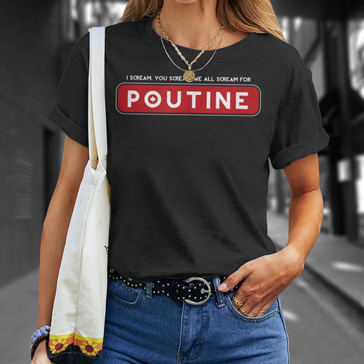 Poutine Quebec Canada Maple Leaf Canadian National Dish T-Shirt - Monsterry