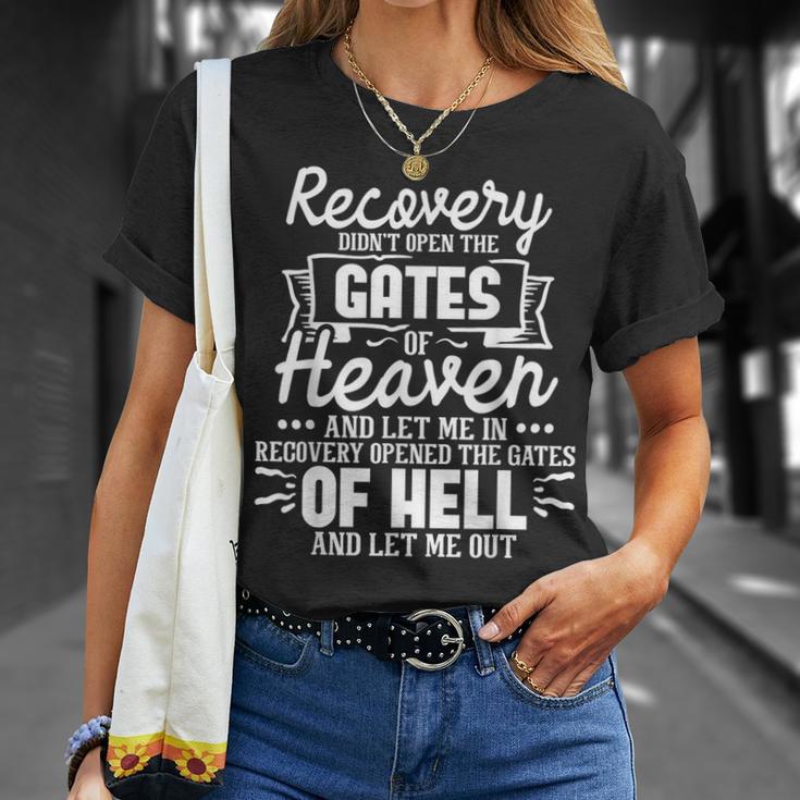 Recovery Didn't Open The Gates Of Heaven Sober Sobriety AA T-Shirt ...
