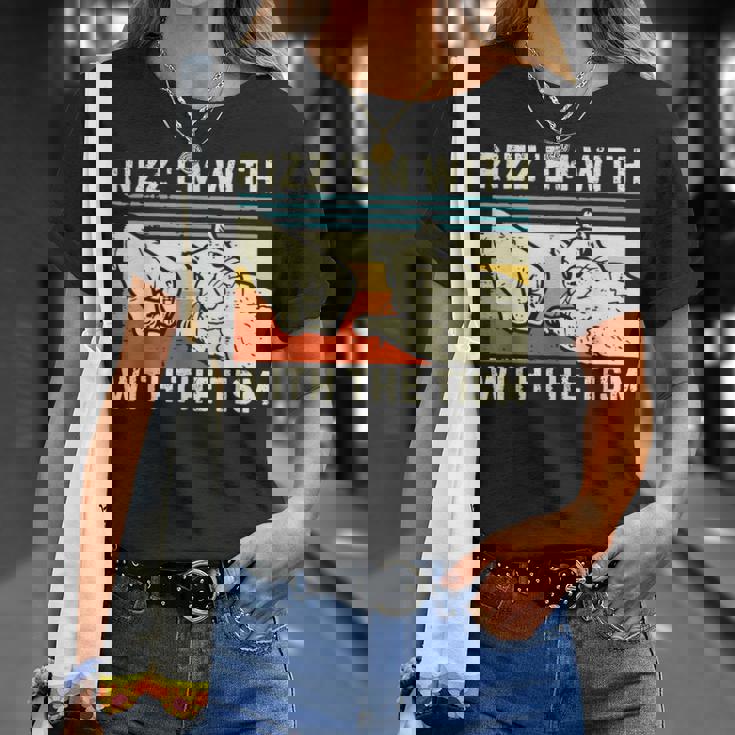 Rizz Em With The Tism Rizzler Joke Meme Rizzling Squirrel T-Shirt ...