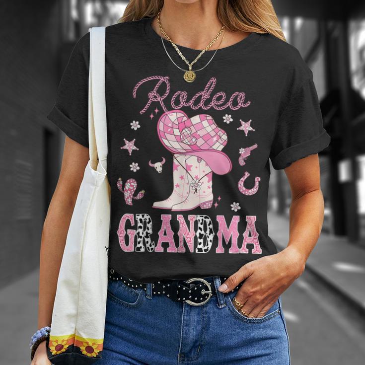 Rodeo Grandma Pink Boots Coquette Cow-Girl Birthday Party T-Shirt ...