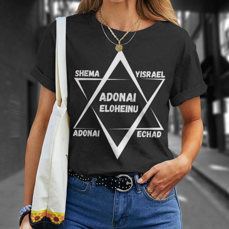Shema Yisrael Adonai Eloheinu Adonai Echad Torah Faith Retro T-Shirt ...