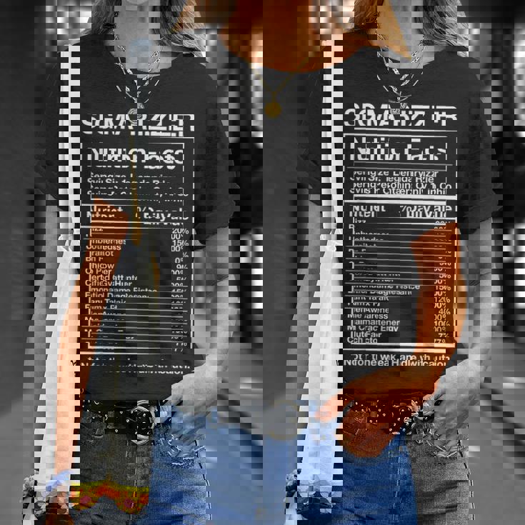 Sigma Rizzler Nutrition Facts- Rizz Brainrot Meme T-Shirt - Seseable