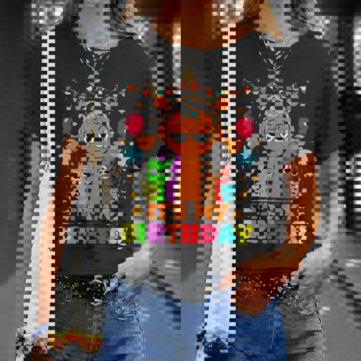 Sprunki Birthday It's My Birthday Sprunki Party Bday Theme T-Shirt | Mazezy