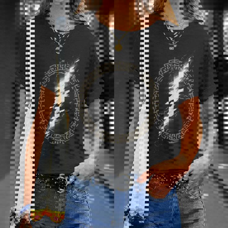 Zeus Ancient Greek God Lightning Bolt Symbol T-Shirt - Monsterry