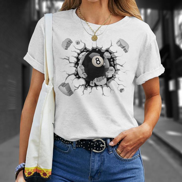Eight Ball Chest Explosion 8 Ball Billiards T-Shirt - Monsterry