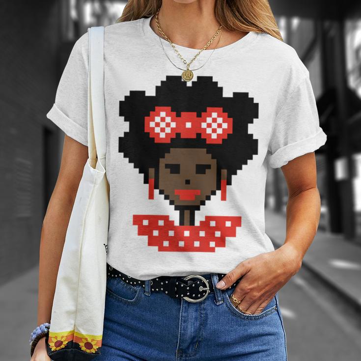 Pixelated Little Girl Barranquilla's Carnival T-Shirt - Monsterry