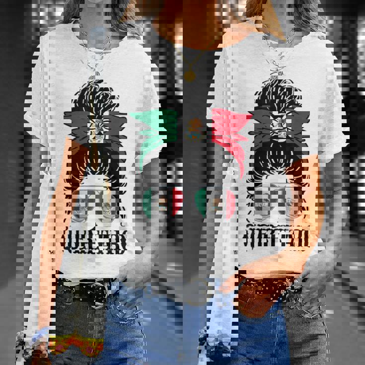 Queretaro Mexico Pride Mexican Flag State T-Shirt - Monsterry