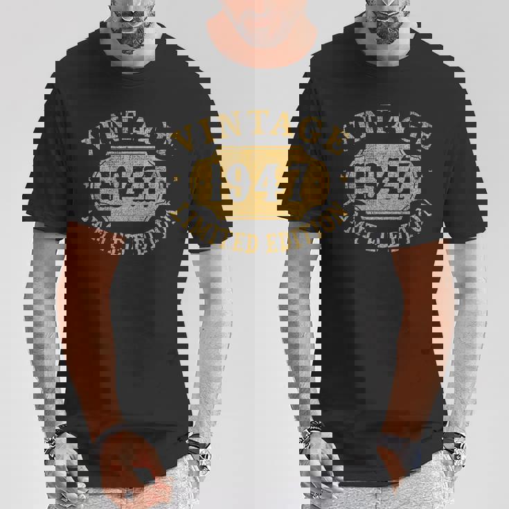 77 Years Old 77th Birthday Anniversary Best Limited 1947 T-Shirt ...