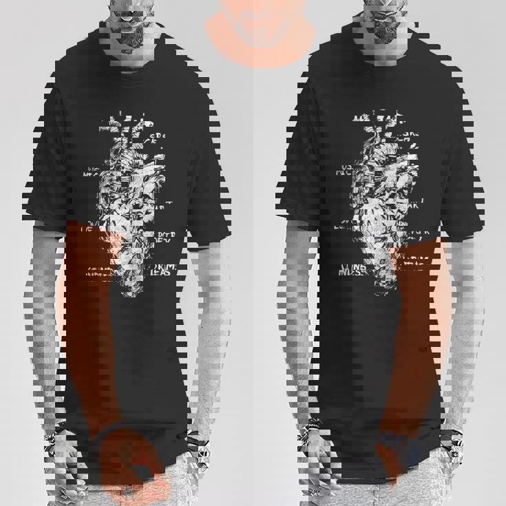 Artistic Heart Anatomical Graphic Kindness Human Anatomy Fun Tank Top T ...