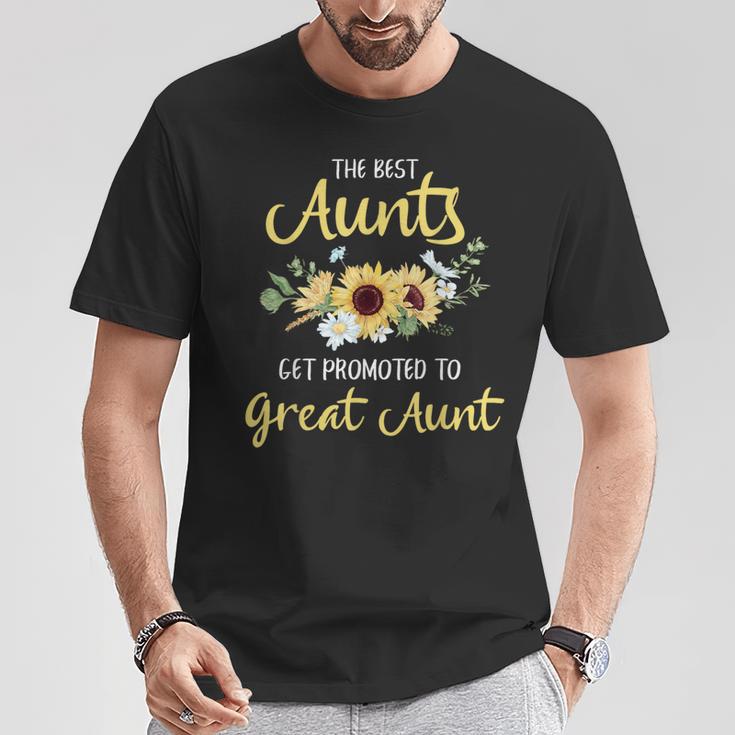 The Best Aunts Get Promoted To Great Aunt New Great Aunt T-Shirt ...
