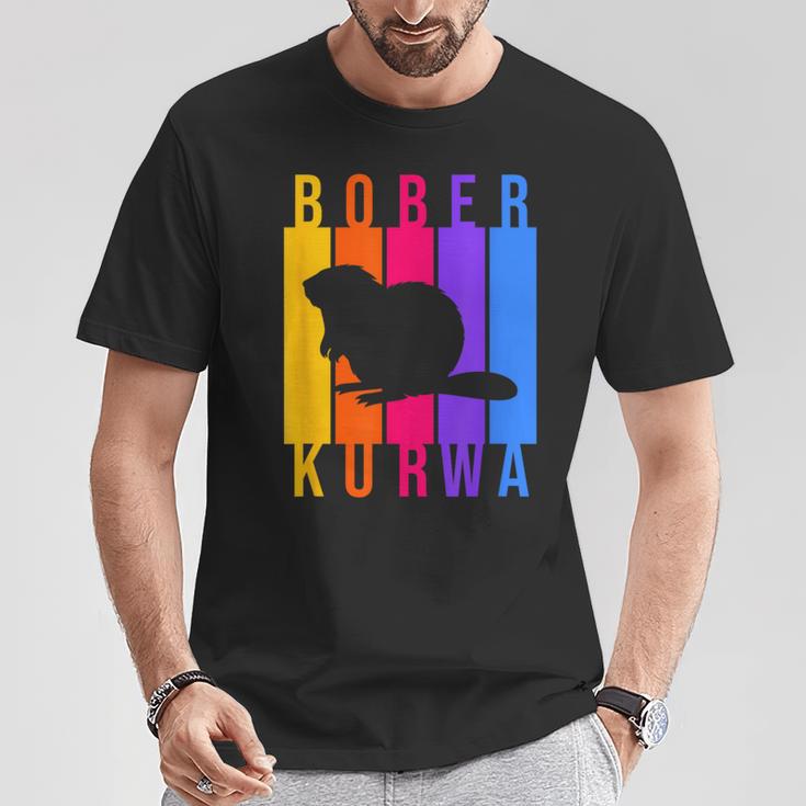 Colorful Bober BóBr Kurwa Polish Internet Meme Beaver T-Shirt - Monsterry
