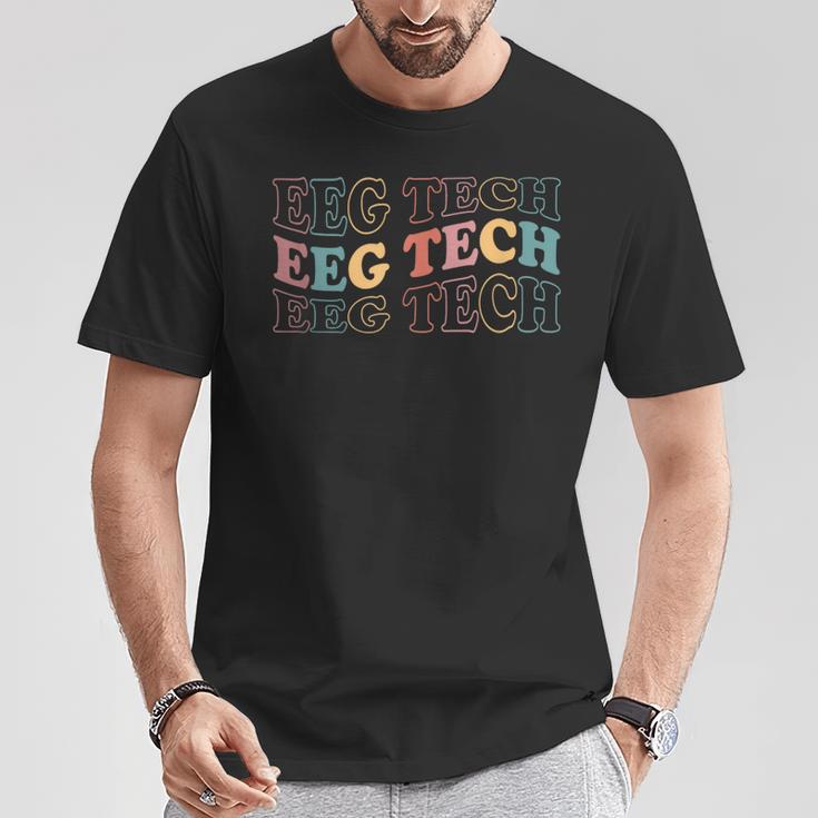 Eeg Tech Camper Neurology Brain Waves T-Shirt - Monsterry