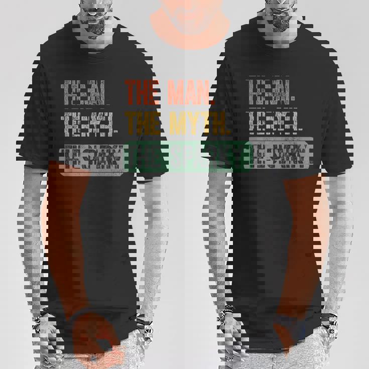 Vintage Electrician The Man The Myth The Sparky T-Shirt | Mazezy