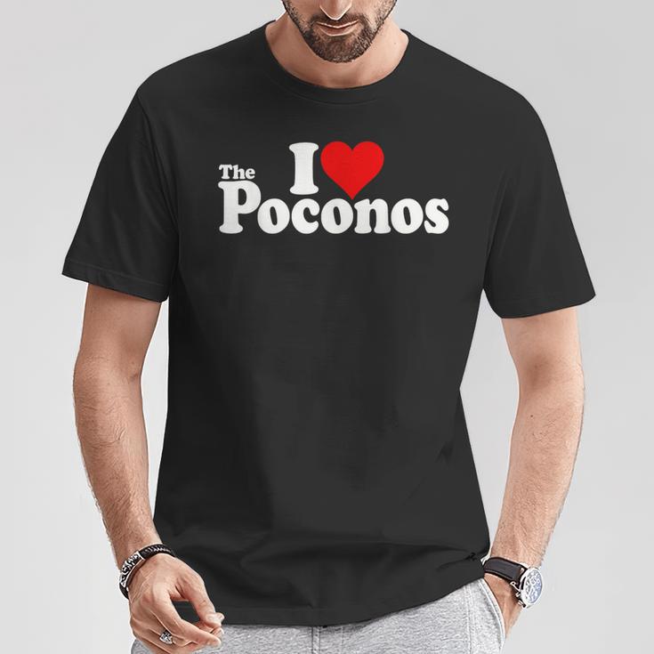I LOVE HEART THE POCONOS POCONO MOUNTAINS PENNSYLVANIA T-Shirt - Monsterry