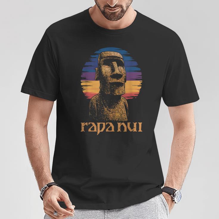 Moai Rapa Nui Vintage Monolithic Statue Polynesia Souvenir T-Shirt ...