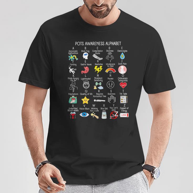 Pots Syndrome Alphabet Dysautonomia Awareness Postural Ta T-Shirt ...