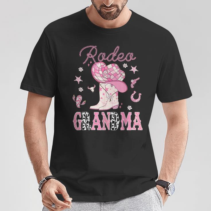 Rodeo Grandma Pink Boots Coquette Cow-Girl Birthday Party T-Shirt ...