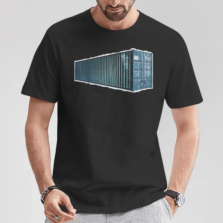 Shipping Container Cargotech Tiny House Corten Steel T-Shirt - Monsterry