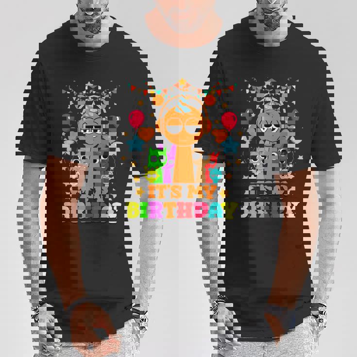 Sprunki Birthday It's My Birthday Sprunki Party Bday Theme T-Shirt | Mazezy