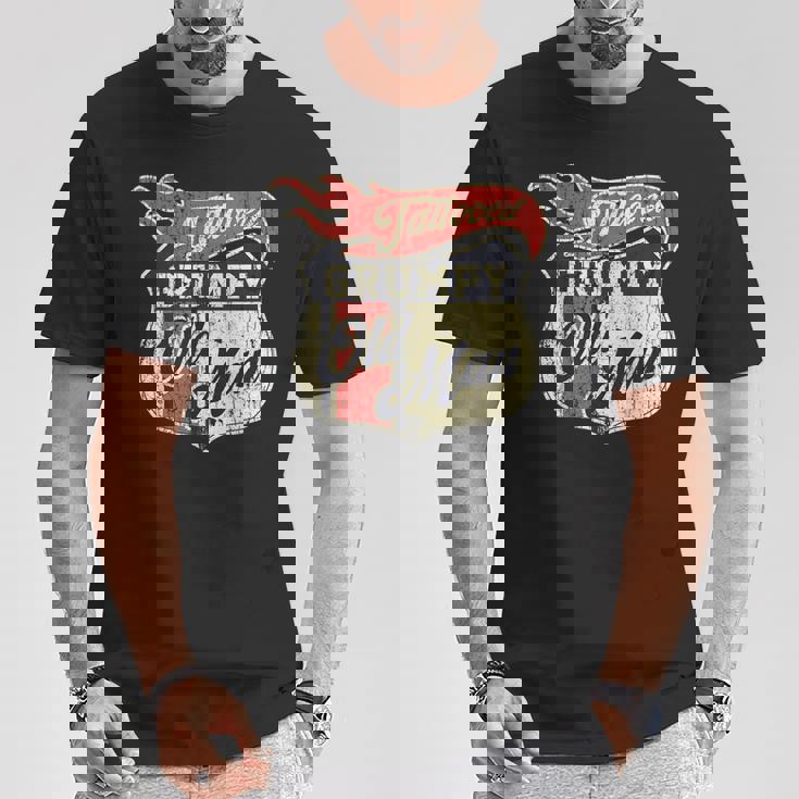 Tattooed Grumpy Old Man Saying Tattoo Vintage T-Shirt | Mazezy