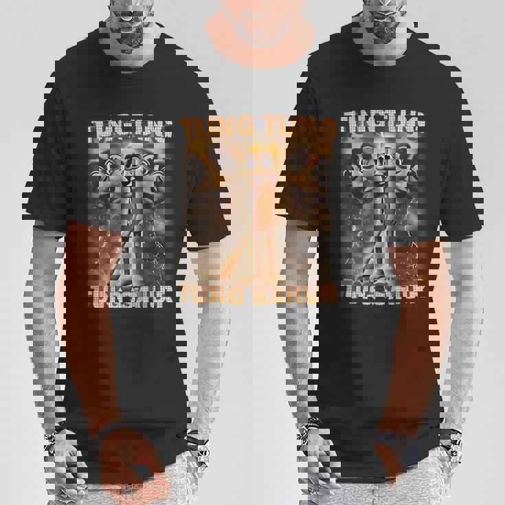 Tung Tung Tung Sahur Baseball Bat Italian Brainrot T-Shirt - Seseable