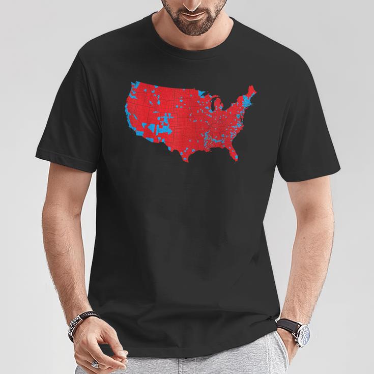 Usa Election Map 2024 President Trump Republican Red States T-Shirt ...
