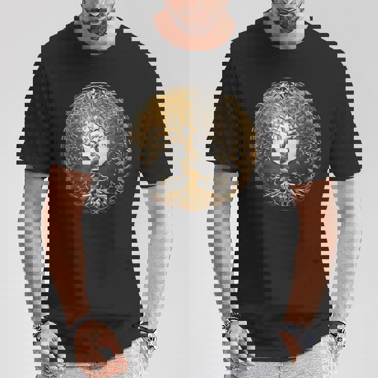 Yin Yang Tree Of Life Buddhist Taoist Symbol Meditation Yoga T-Shirt ...