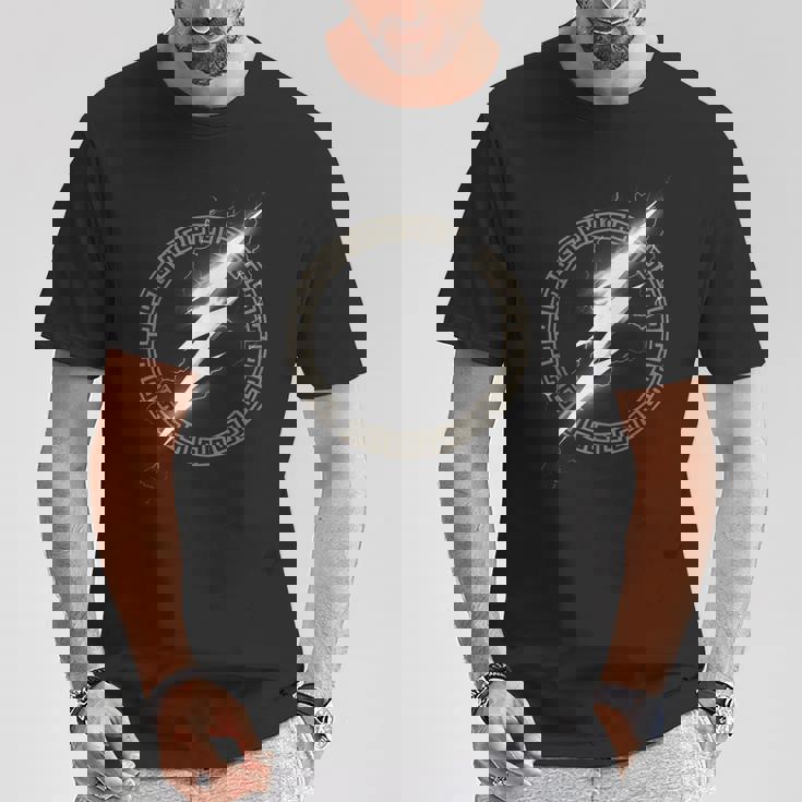 Zeus Ancient Greek God Lightning Bolt Symbol T-Shirt - Monsterry