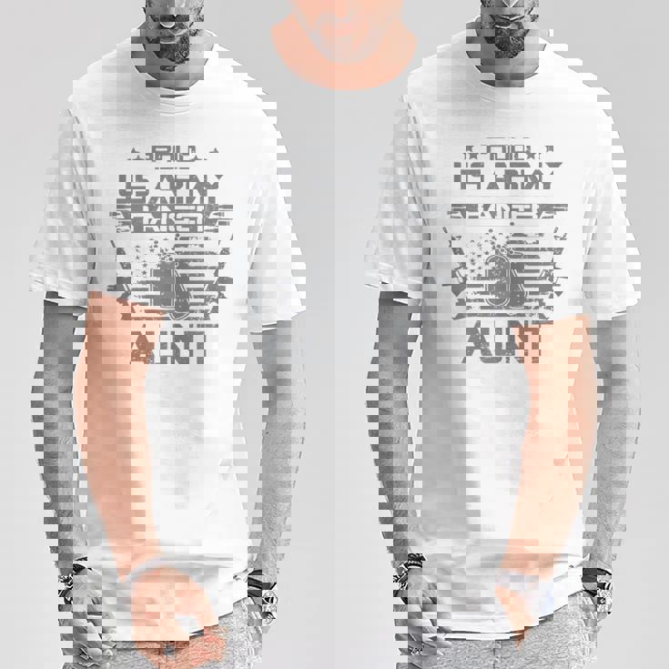 Proud US Army Ranger Aunt Flag American USA Military Veteran T-Shirt ...