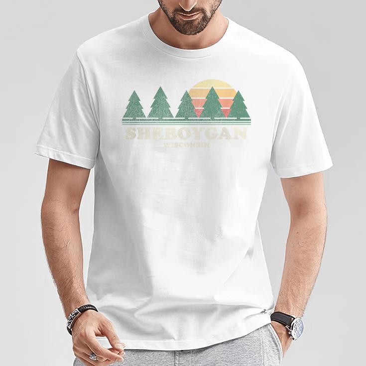 Sheboygan Wi Vintage Throwback Retro 70S T-Shirt | Mazezy