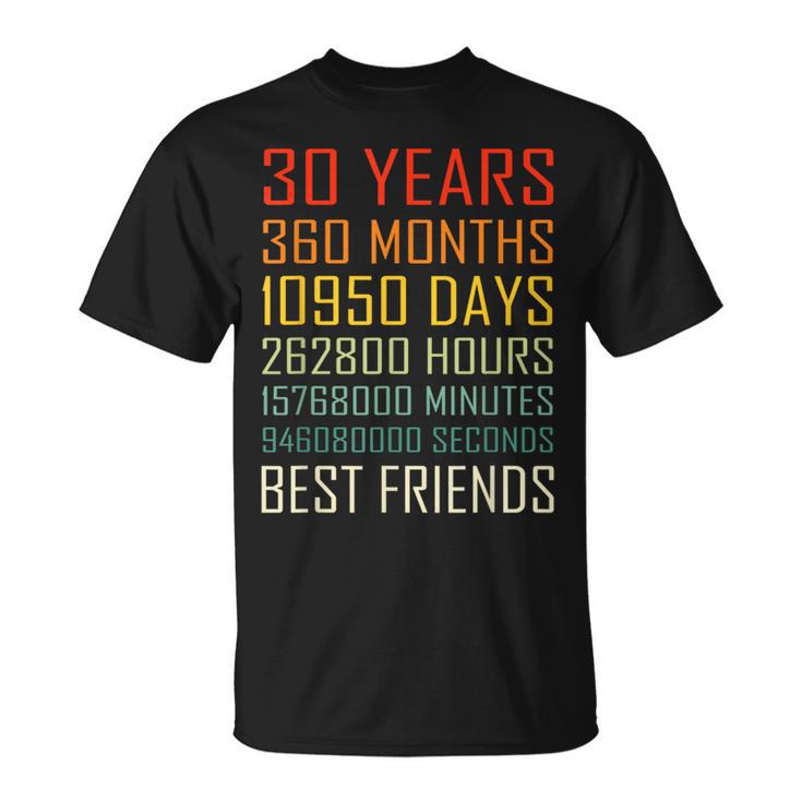 Best Friends Vintage 30 Years Friendship Anniversary T-Shirt - Monsterry