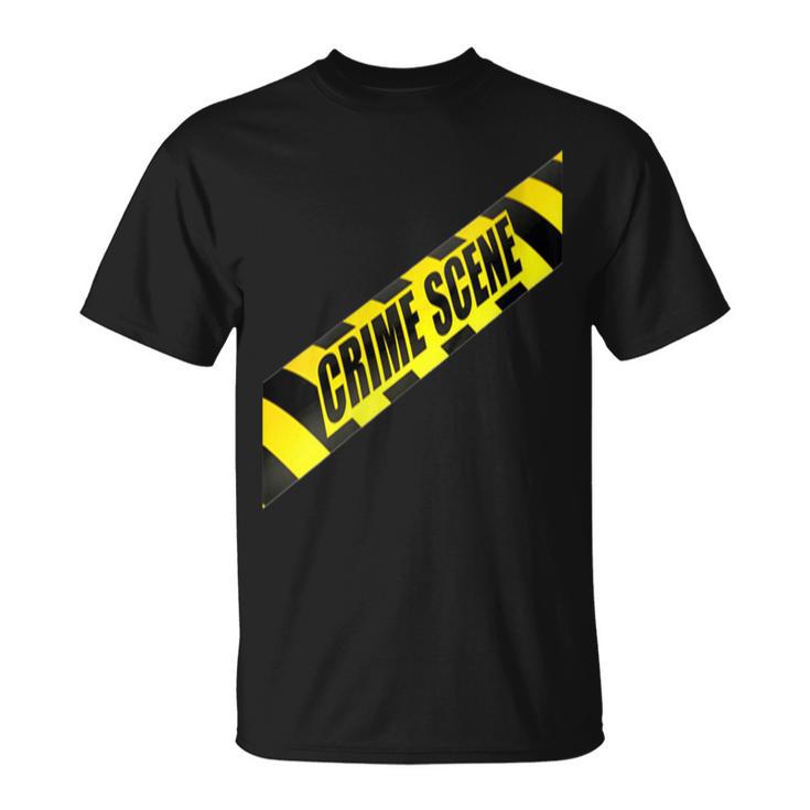 Crime Scene Forensic Tape Police Science Investigator T-Shirt - Monsterry