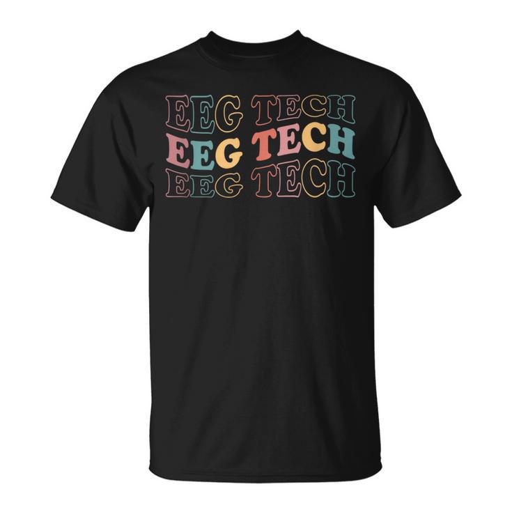 Eeg Tech Camper Neurology Brain Waves T-Shirt - Monsterry