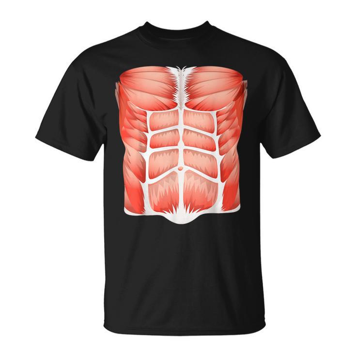 Halloween Costume Human Muscle Anatomy T-Shirt - Monsterry