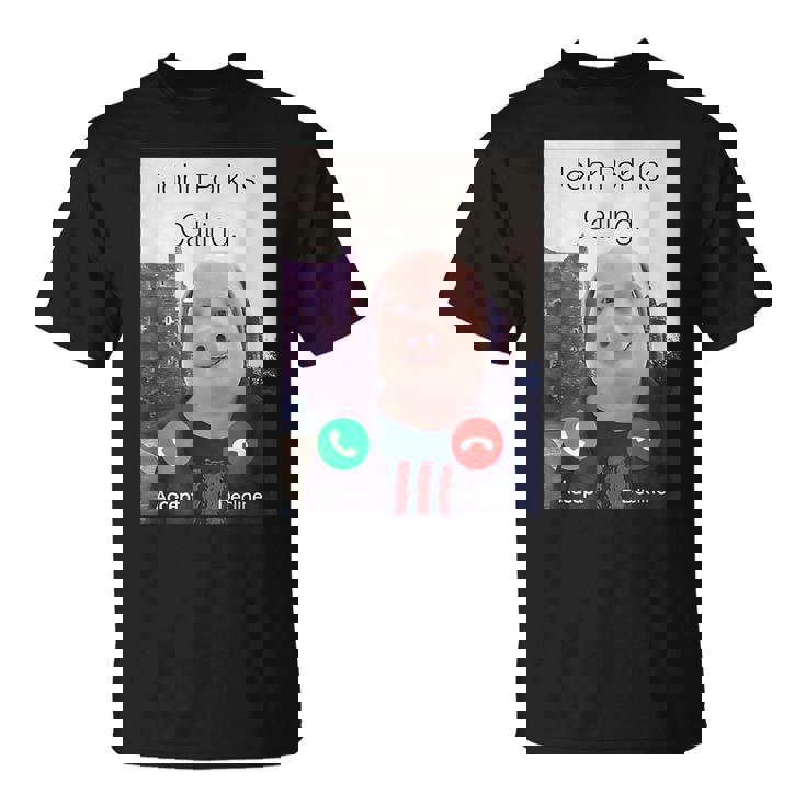 John Pork Is Calling Brainrot T-Shirt - Monsterry