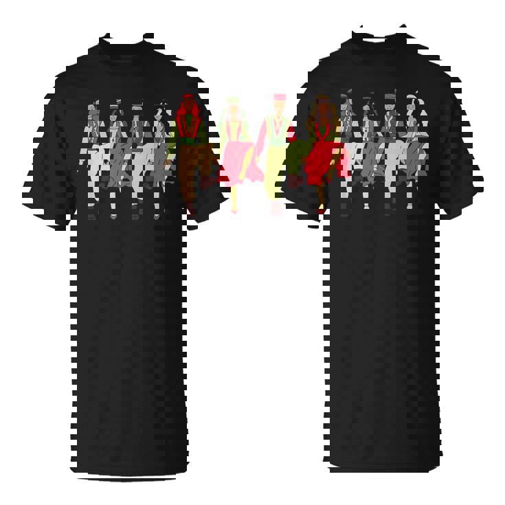 Palestinian Folk Dance Dabkeh Syrian Lebanese Dancers Dabke T-Shirt ...