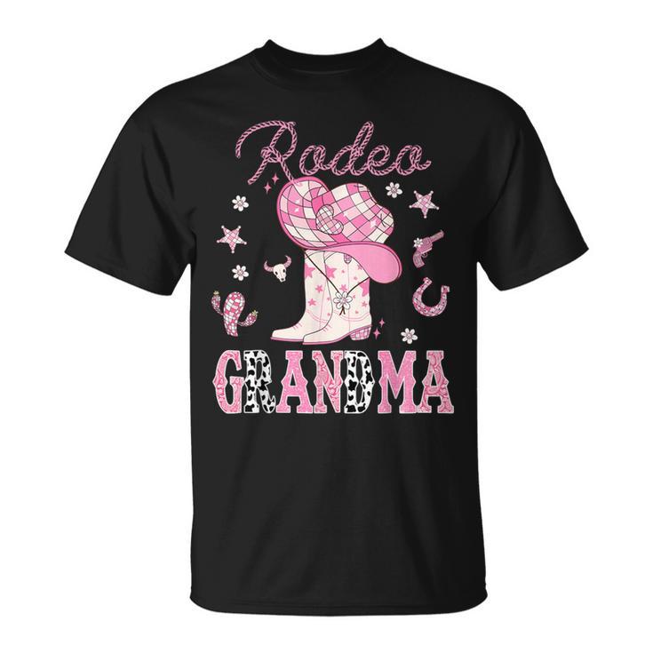 Rodeo Grandma Pink Boots Coquette Cow-Girl Birthday Party T-Shirt ...