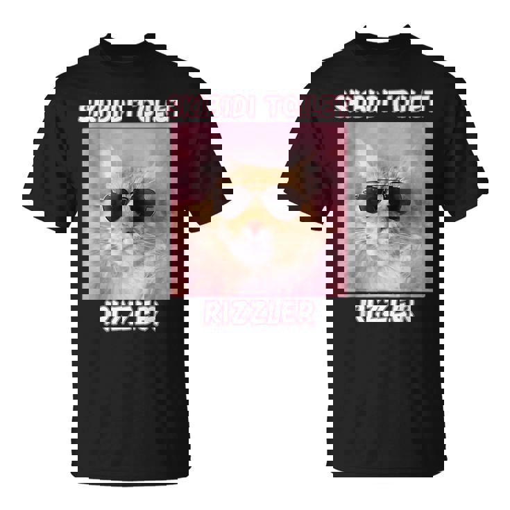 Skibidi Toilet Rizzler Meme Memes Internet Memes Genz T-Shirt - Seseable