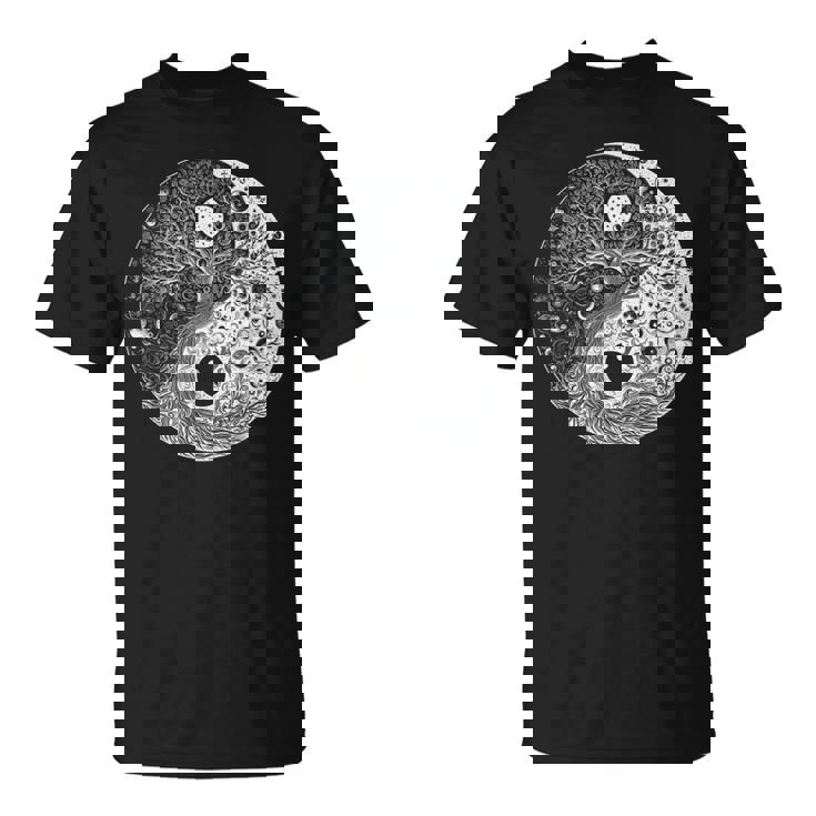 Tree Of Life Yin Yang Taoist Symbol Spiritual Meditation T-Shirt ...