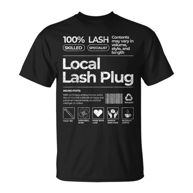 Vintage Local Lash Plug Barcode Lash Artist Lash Tech Lash T-Shirt ...