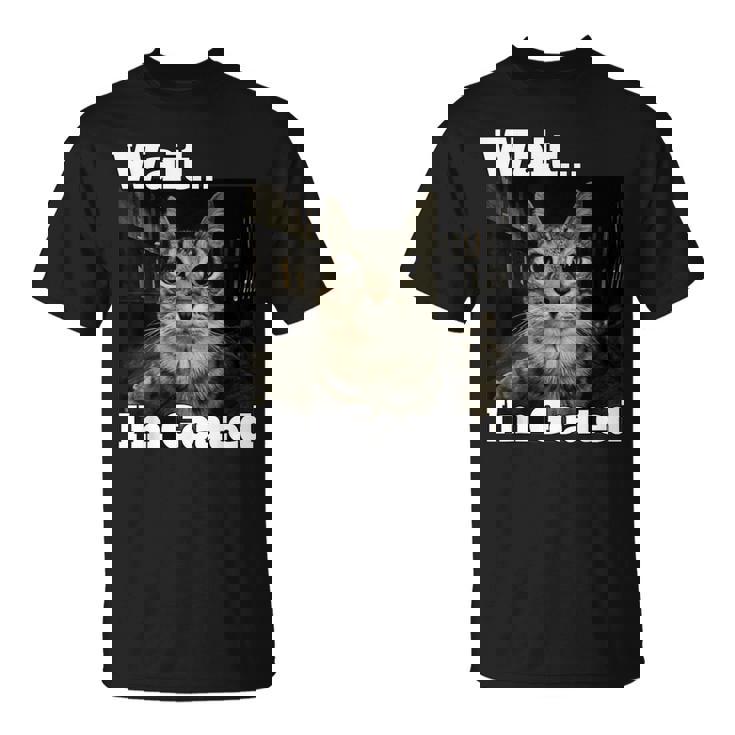 Wait I'm Goated Brainrot Cat Meme T-Shirt | Mazezy